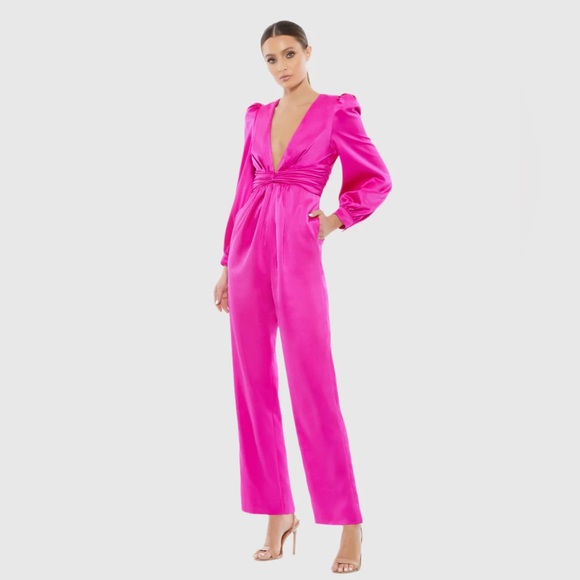 Mac Duggal | Pants & Jumpsuits | Nwt Mac Duggal Front Twist Puff Sleeve ...